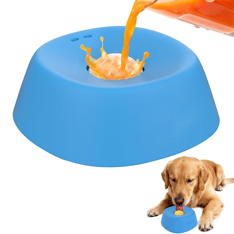 Lick Sphere Canine Bowl, Interactive Dog Puzzle Feeder Toy - Mental ...